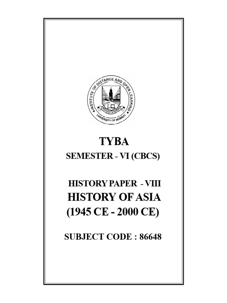 Tyba Sem 6 Paper 8 English History of Asia | PDF | Cultural Revolution ...