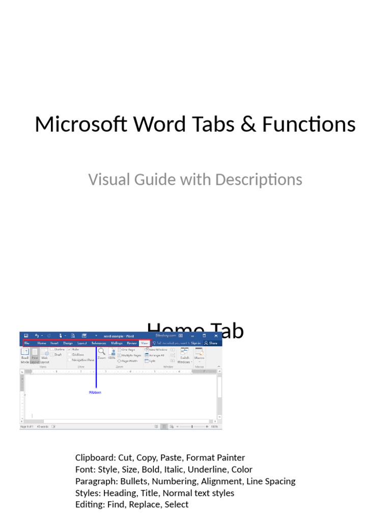 Microsoft Word Tabs Overview Guide | PDF