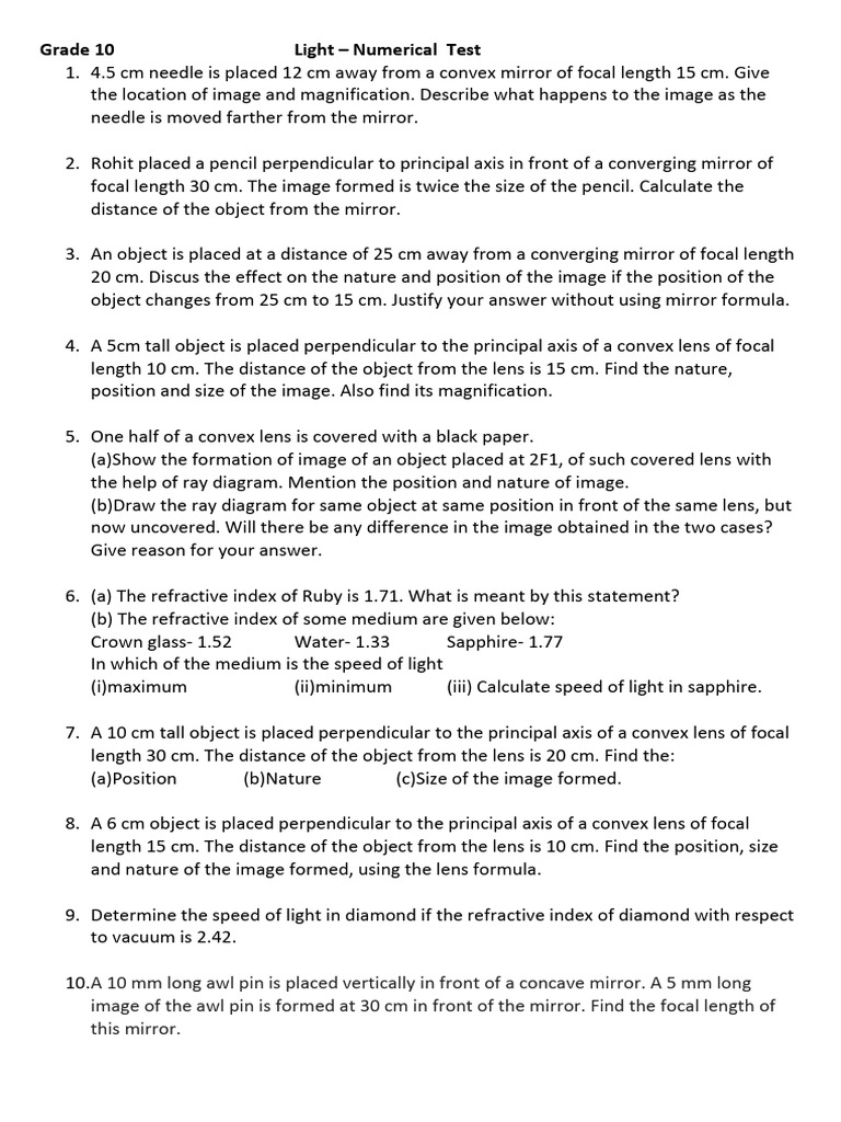 Pencil Placement in Mirror Experiments | PDF | Applied And ...