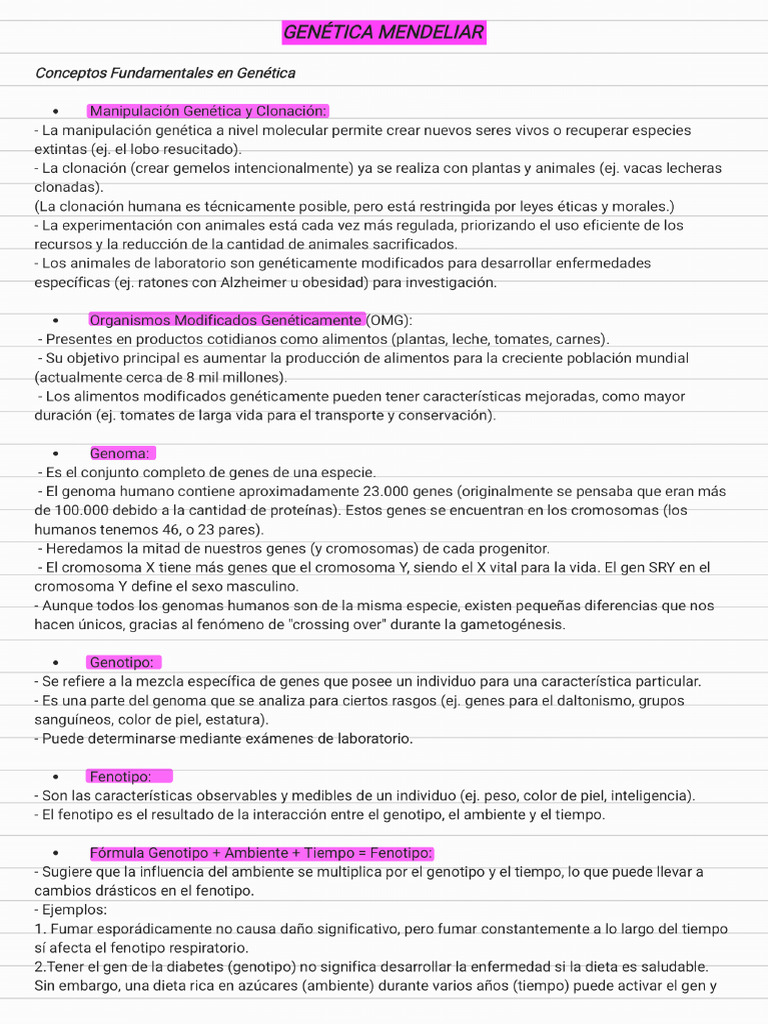 Taller 1 (U3) Genetica Mendeliar - 250528 - 233943 | PDF