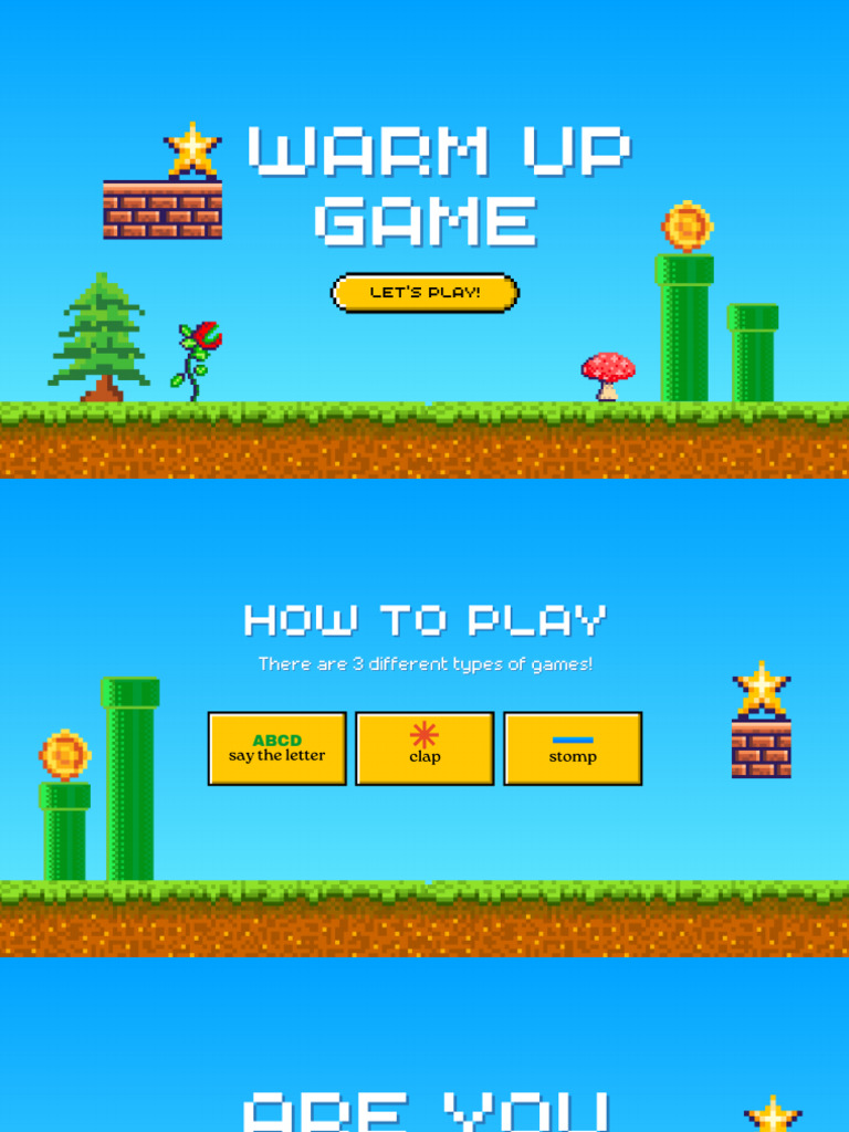 Blue and Yellow Neon Retro Pixel Art Game Night Game Presentation PDF | PDF