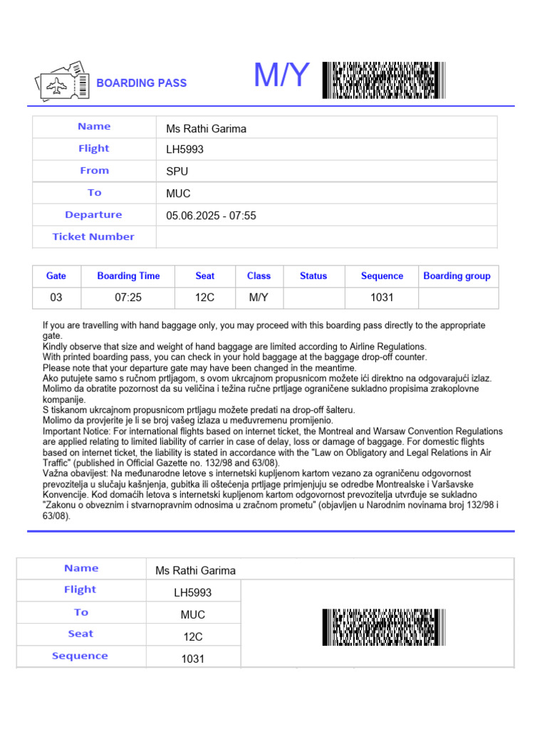 Web Check in Boarding Pass | PDF | Aviation | Airlines