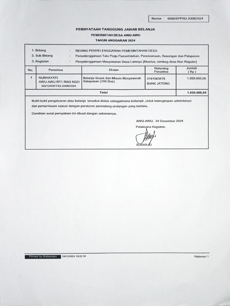 SPTJB Slapanan | PDF