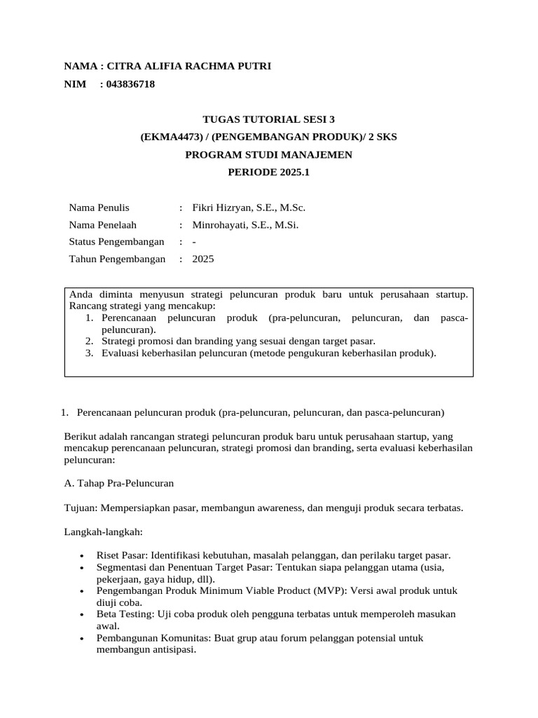 TT3 - Pengembangan Produk | PDF