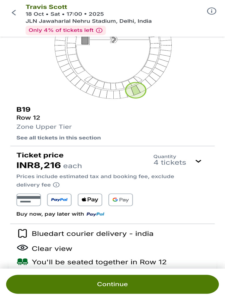 Travis Scott JLN Jawaharlal Nehru Stadium Delhi Tickets Sat 18 Oct 2025 ...