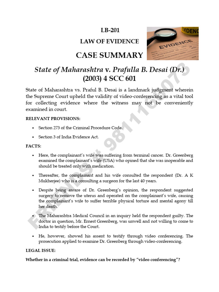 Evidence Case Summary | PDF | Confession (Law) | Discovery (Law)