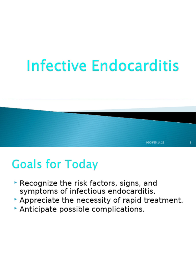 04 Infective Endocarditis. Internal Medicine | PDF | Human Diseases And ...
