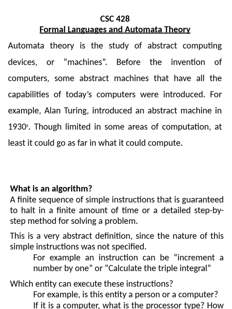 Automata Theory2 DR Odion 428 | PDF | Automata Theory | String (Computer Science)