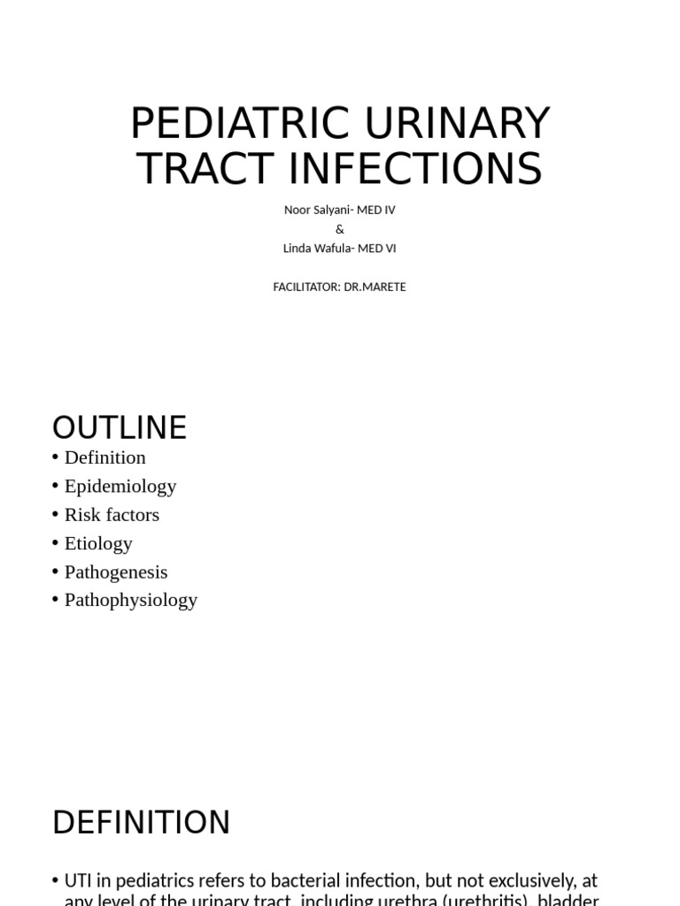 Pediatric Urinary Tract Infections Guide | PDF | Urinary Tract ...