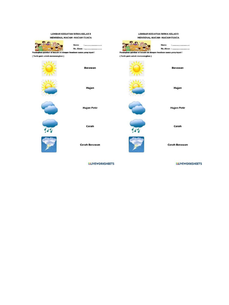 Menjodohkan Simbol Cuaca | PDF