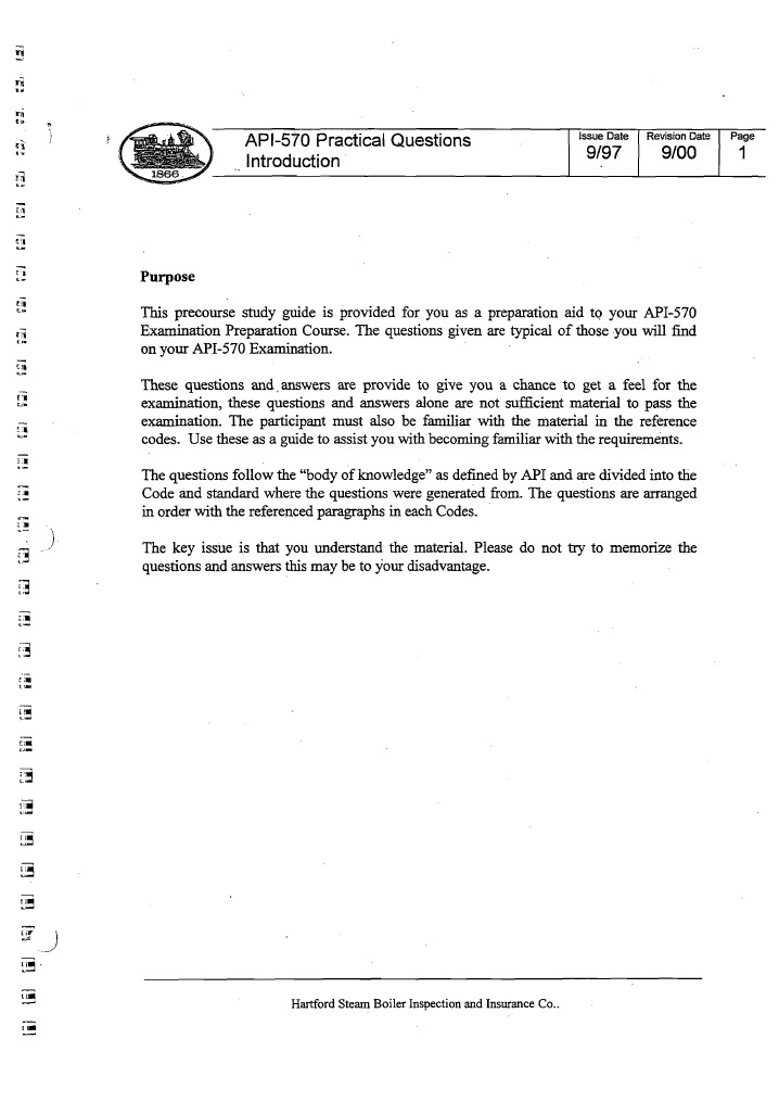 API-570 Practical Questions