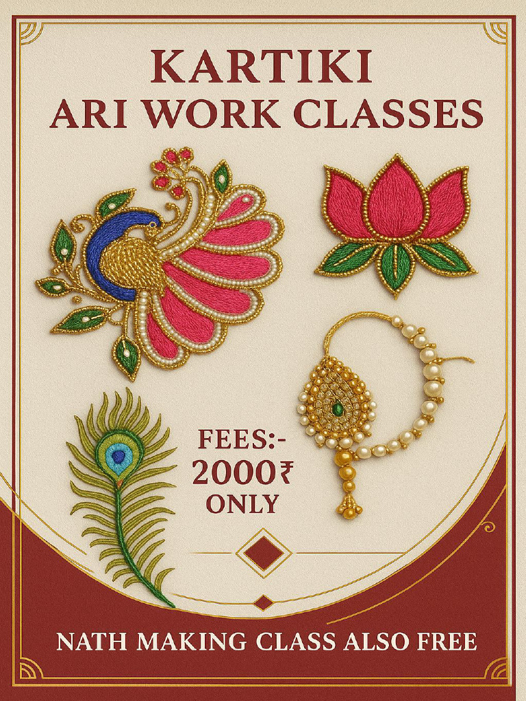 Kartiki Aari Work Classes Flyer-1 | PDF