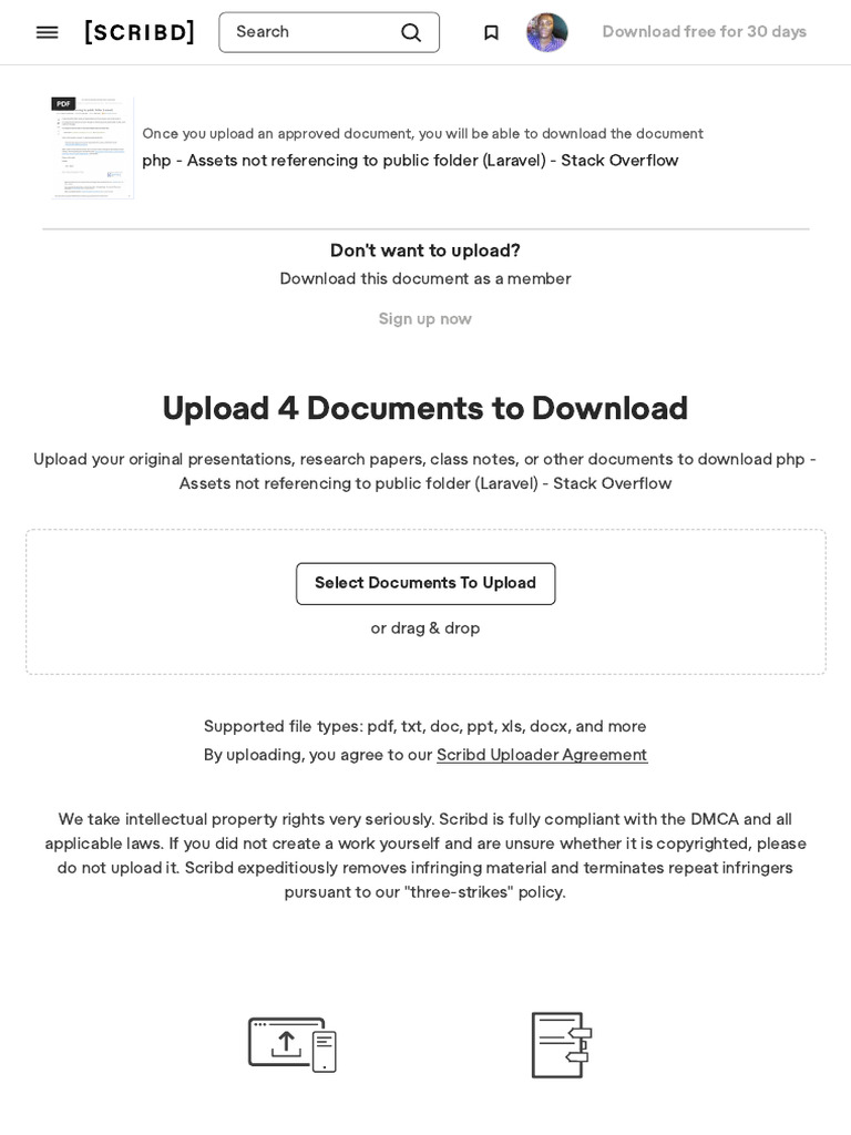 Upload A Document - Scribd | PDF | Scribd | Computing