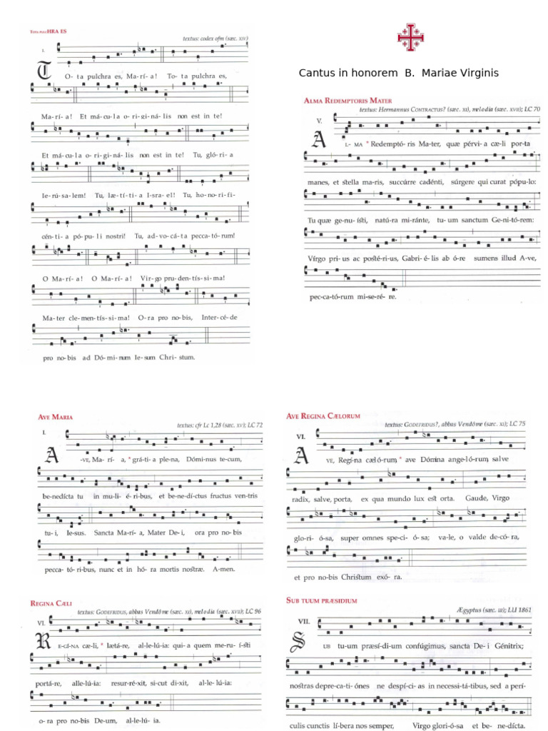 Cantus in Honorem B | PDF
