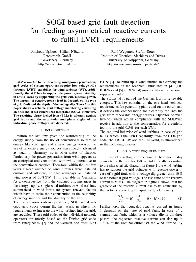 SOGI 3rd Order Integrator Wuppertal | PDF | Electrical Grid | Low Pass ...