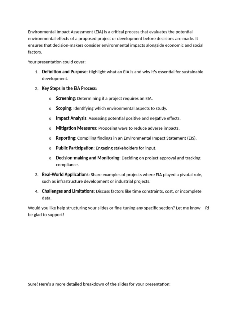 Understanding Environmental Impact Assessment | PDF | Environmental ...