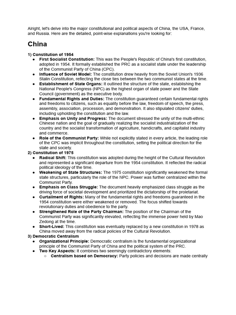 Major Constitution - China - 1) Constitution of 19.. | PDF | Communism ...