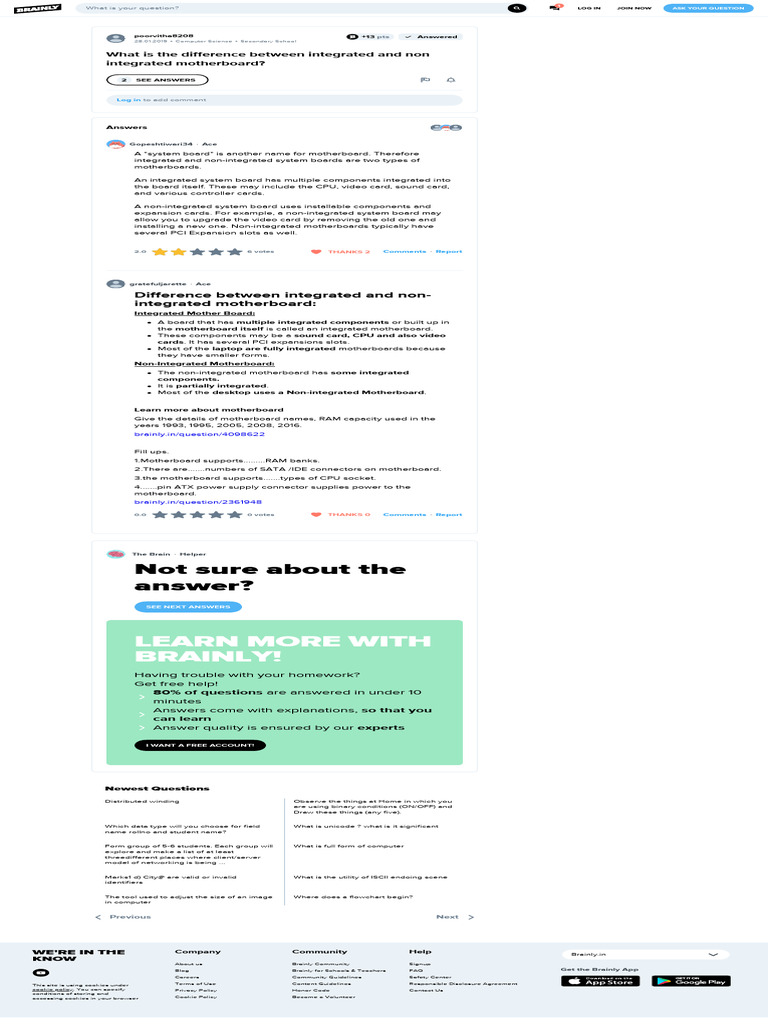 Integrated vs Non-Integrated Motherboards | PDF | Manufactured Goods ...