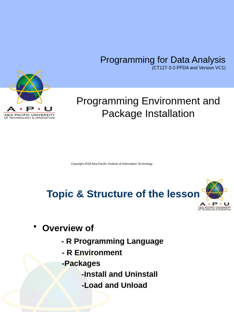 2.2. Programming Environment and Package | PDF | Computer Programming | R (Programming Language)