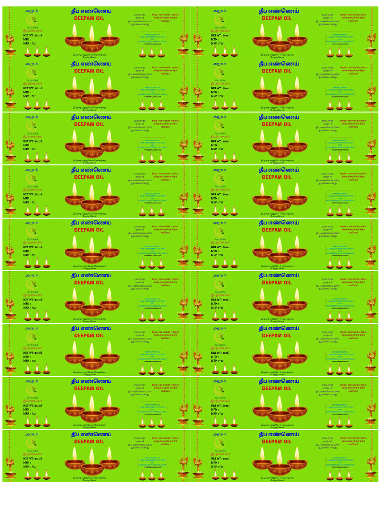 All Deepam Oil Stickers | PDF