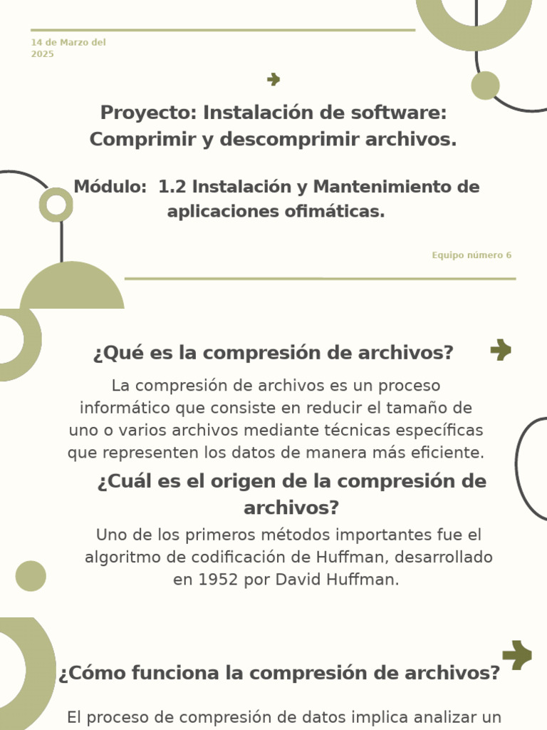 Diapositivas de La Compresión de Archivos | PDF | Compresión de datos ...