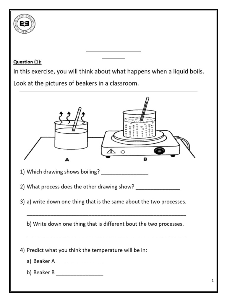 T2+Y5+Self Study+Worksheet+1+Week+ (2) 3 | PDF | Gases | Liquids