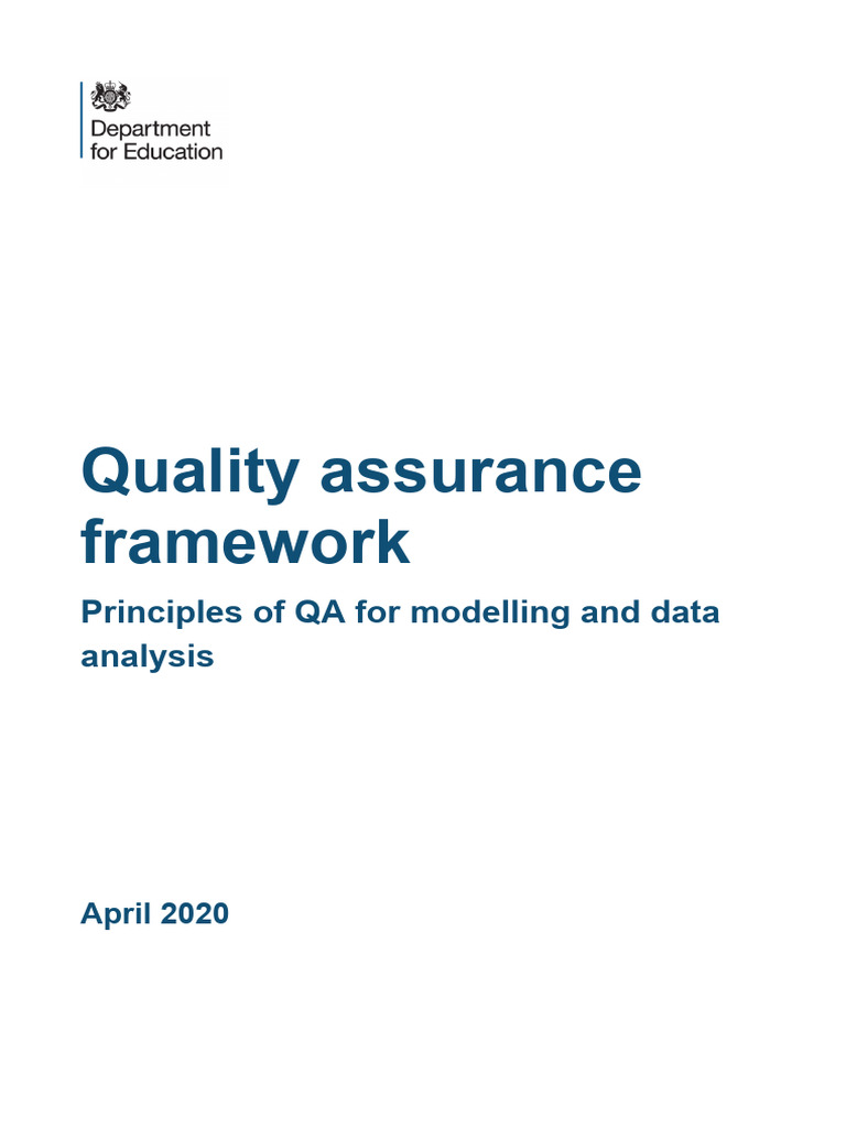 QA Framework for Analytical Modelling | PDF | Quality Assurance ...