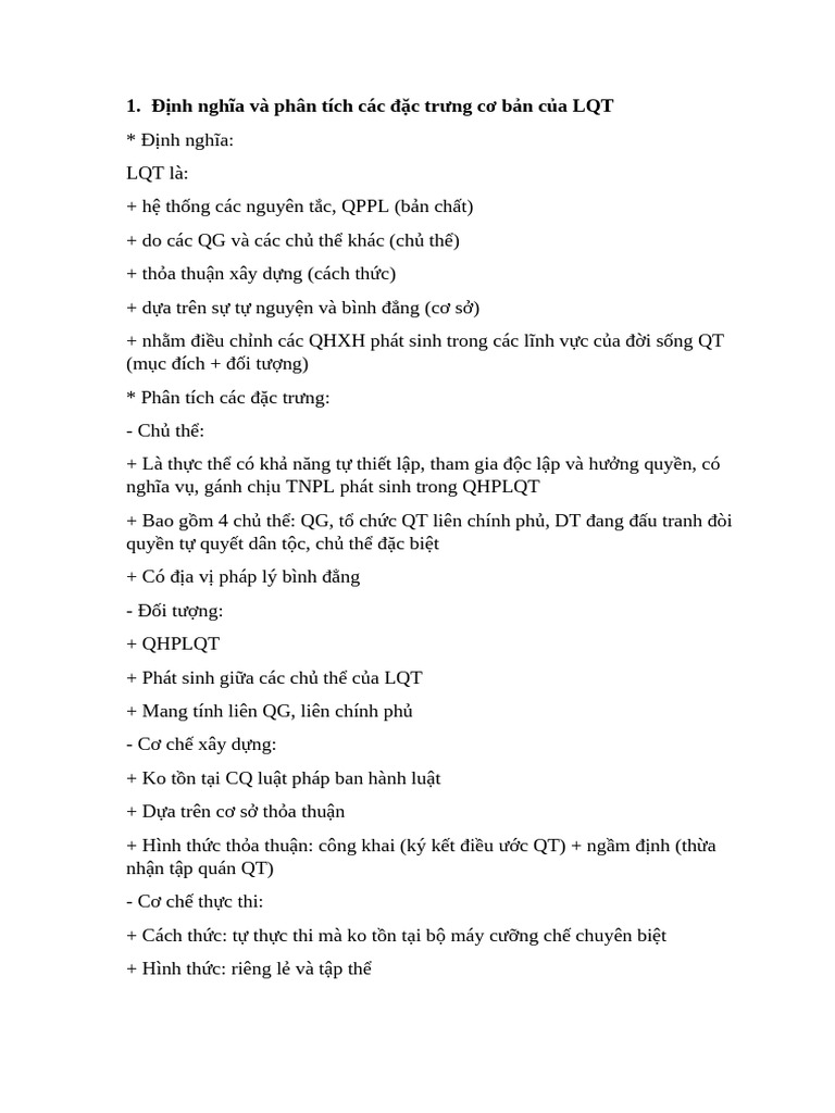 Ôn Vấn Đáp Công Pháp QT | PDF