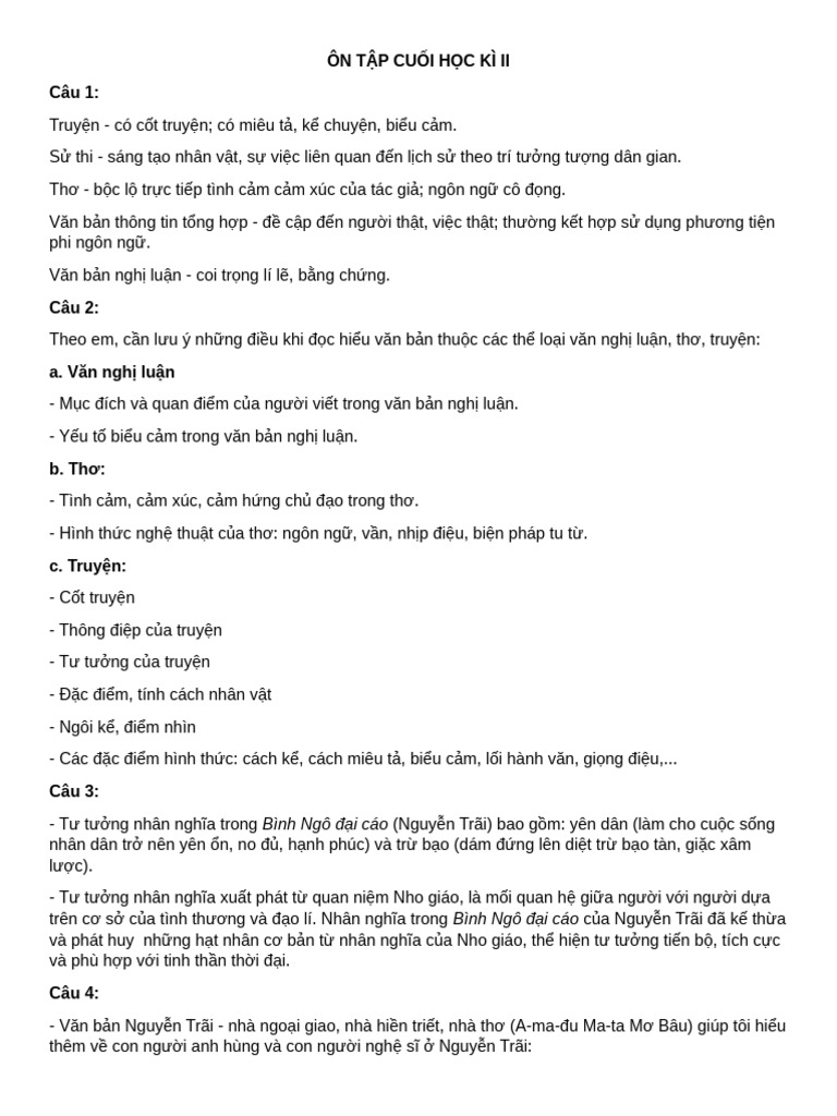 So N NG Văn 10 CTST Ôt chk2 | PDF