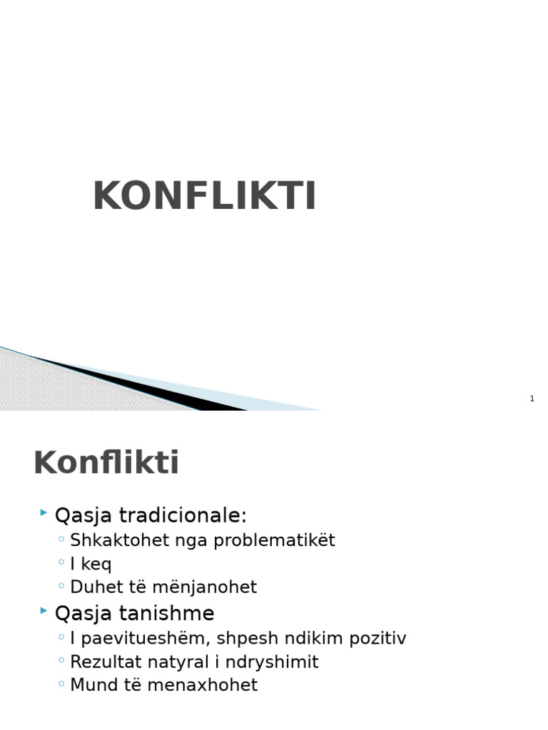 Ligjerata 6 Konflikti T | PDF