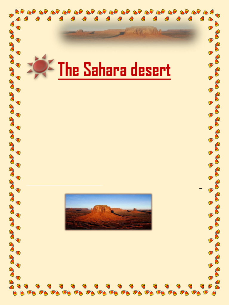 Sahara Desert Geography and Features | PDF