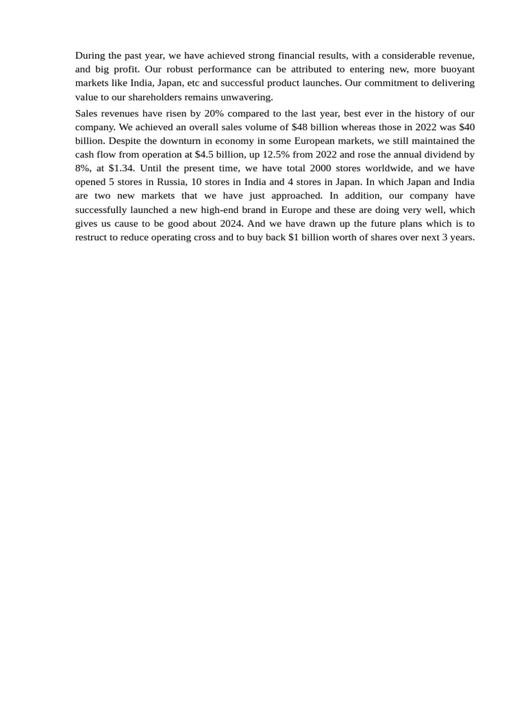 Samsonite 2023 Annual Revenue Growth Pdf