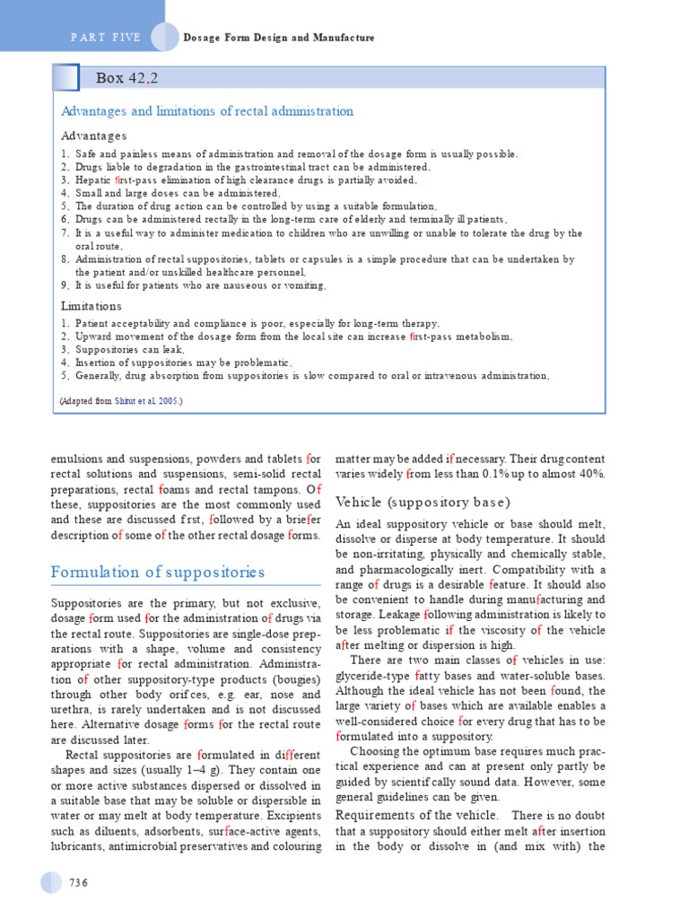 Suppository Pre Read | PDF | Polyethylene Glycol | Solubility