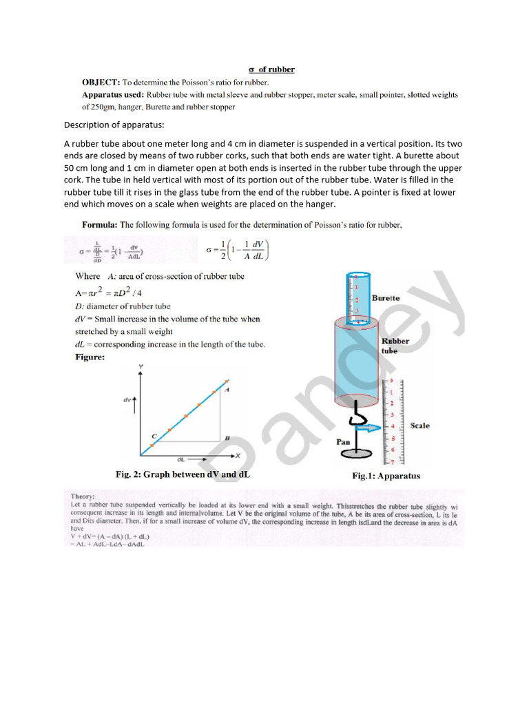 Rubber Poisson's Ratio Expt | PDF