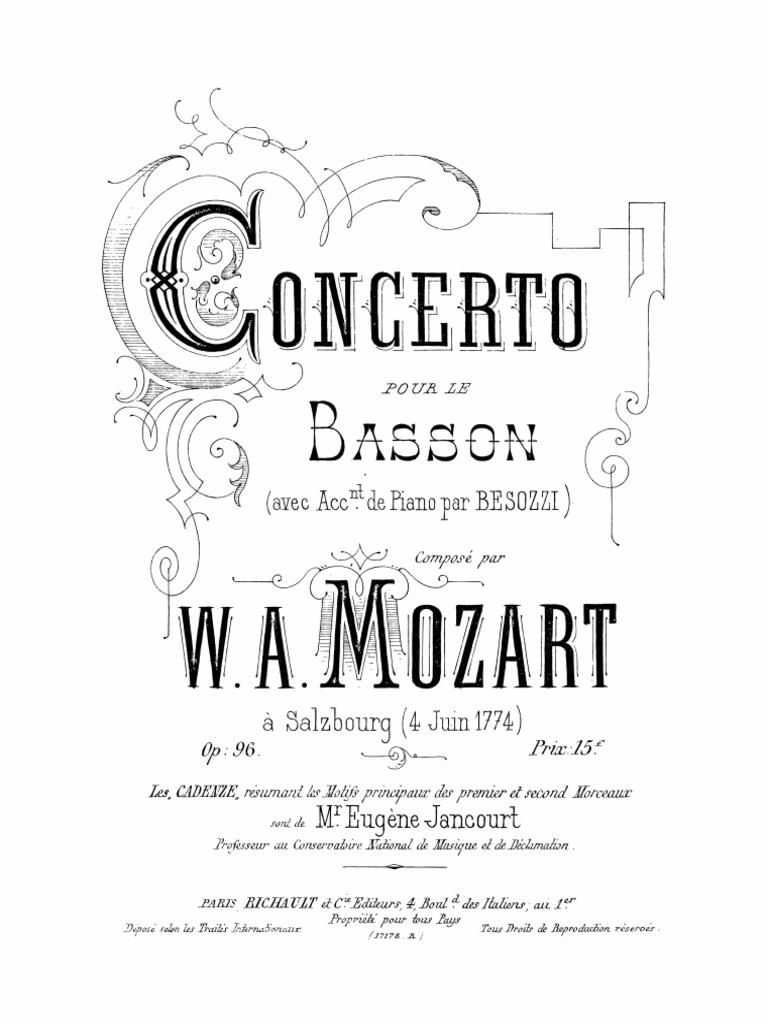 Mozart - Bassoon Concerto | PDF