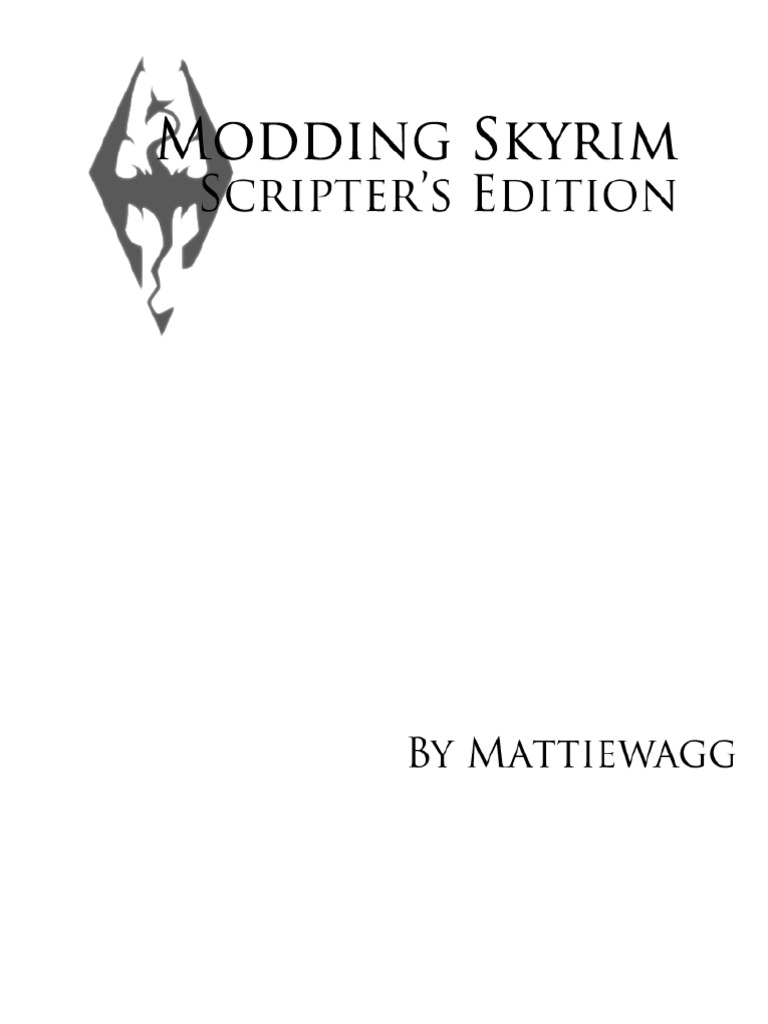 Modding Skyrim - Scripter's Edition | PDF | Parameter (Computer ...