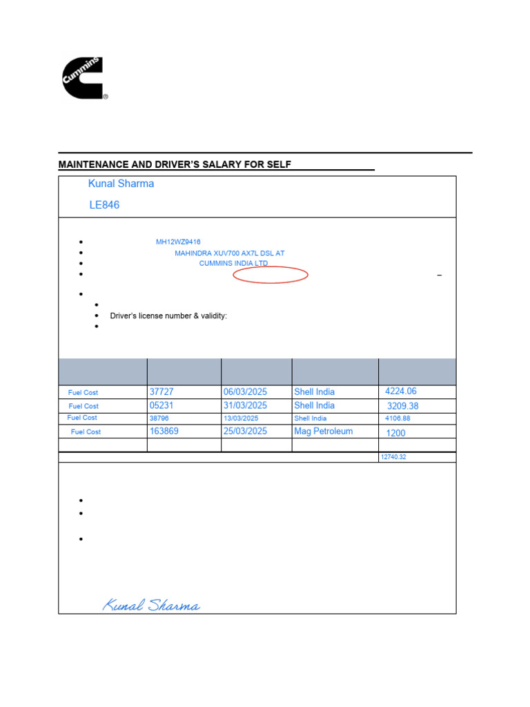 March Receipts | PDF