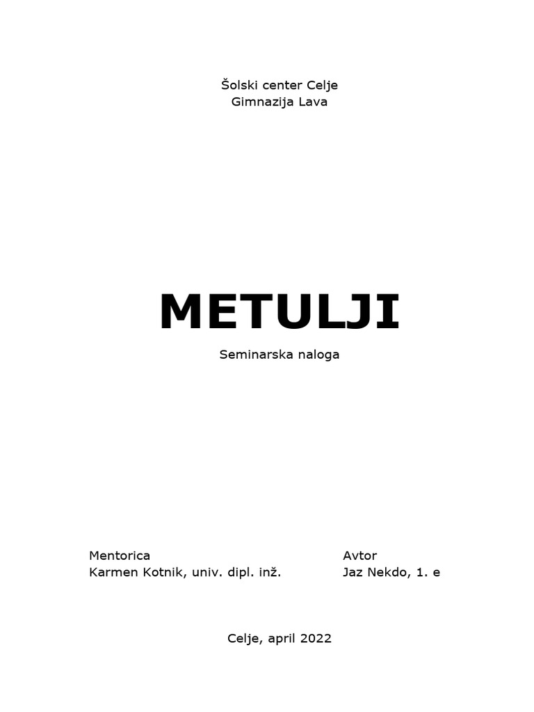 Primer Naloge 2022 | PDF