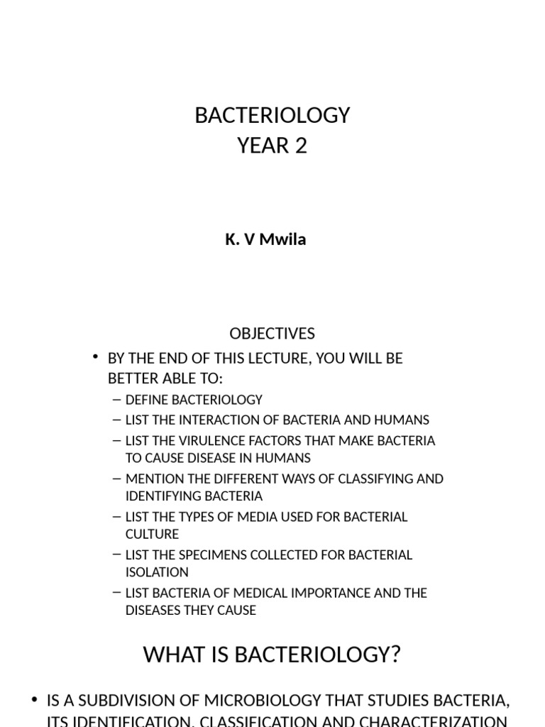 Introduction To Microbiology 2 - Lect 2 BACTERIOLOGY | PDF | Bacteria | Staining