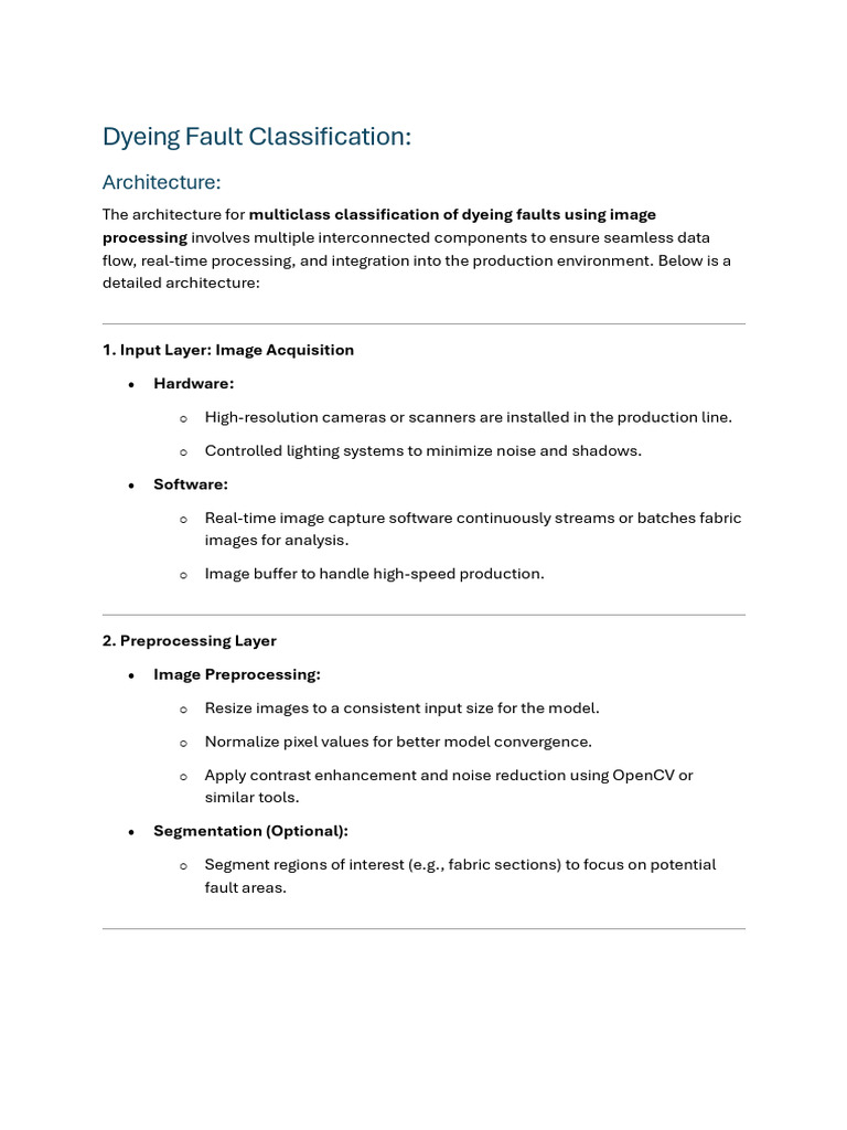Dyeing Fault Classification Paper Structure and Architecture | PDF ...