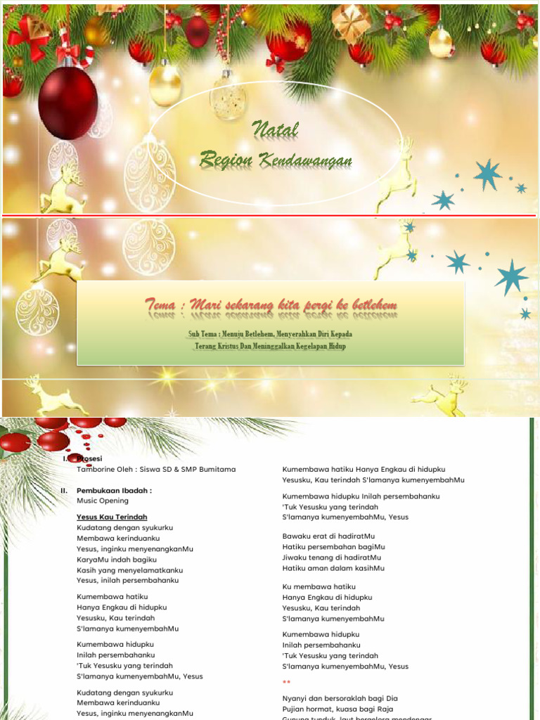 Ibadah Natal: Menuju Betlehem dan Terang Kristus | PDF