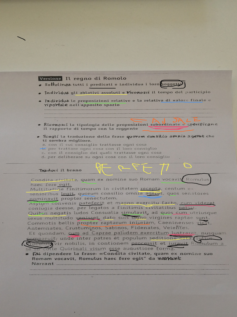 BEATRICE SMEDILE - I Compito Di Latino II Quadrimestre | PDF