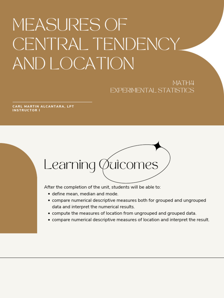Understanding Central Tendency Measures | PDF | Standard Deviation ...