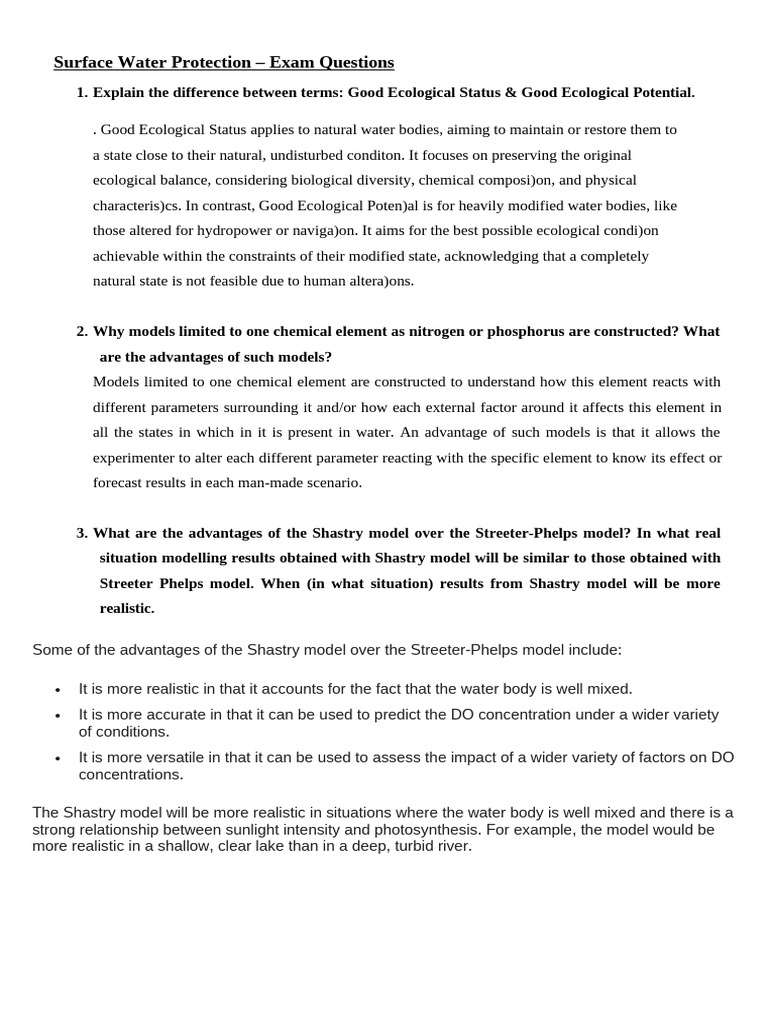 SWP (AutoRecovered) (1) - Honore | PDF | Eutrophication | Lake