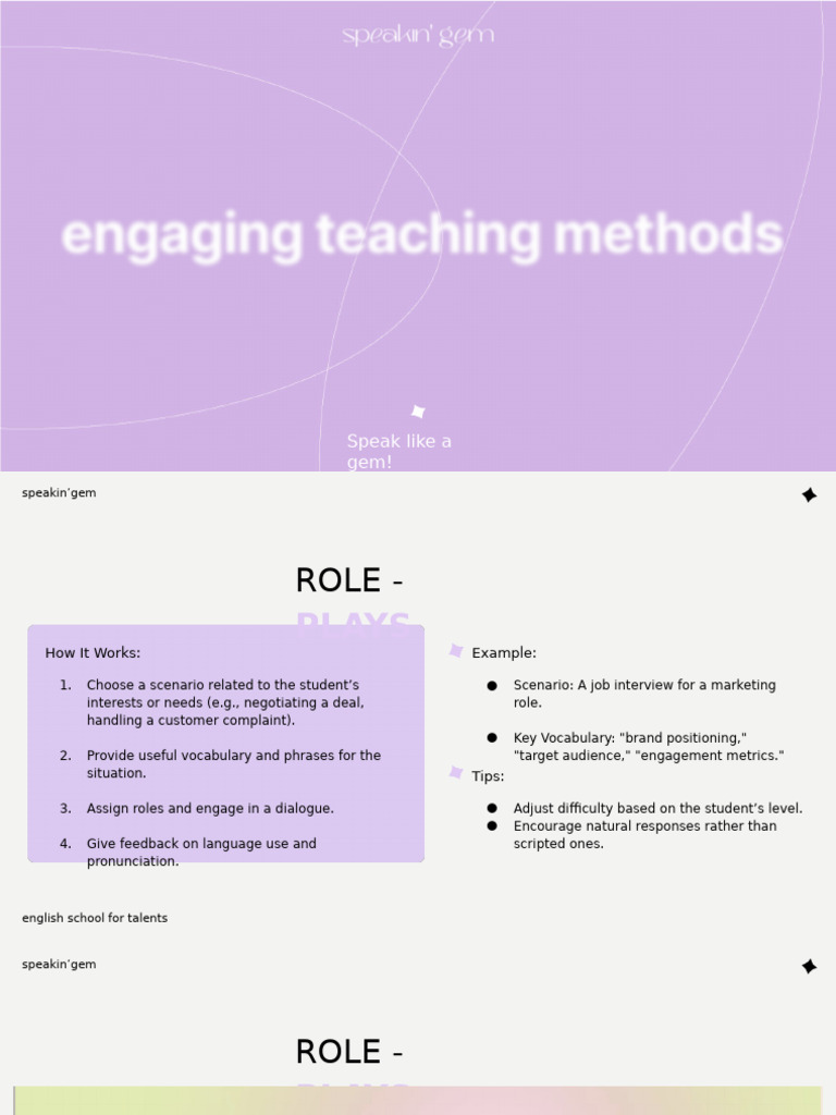 Engaging Role-Play Activities for ESL | PDF | Cognitive Science ...