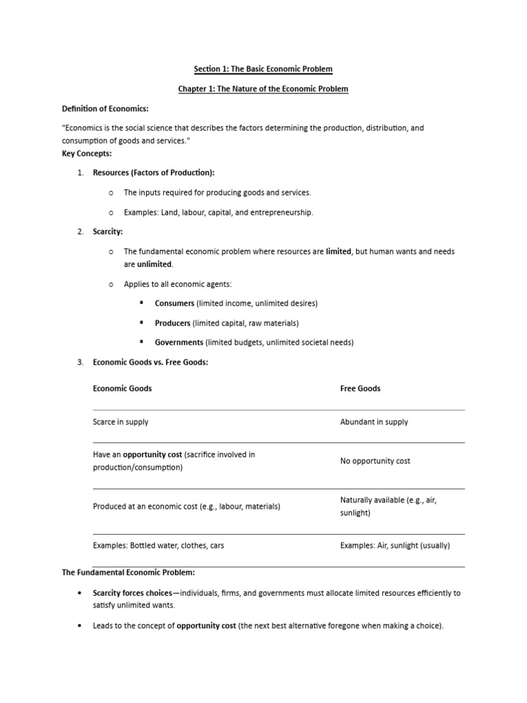 Economics Notes - IGCSE Aid | PDF | Demand | Macroeconomics