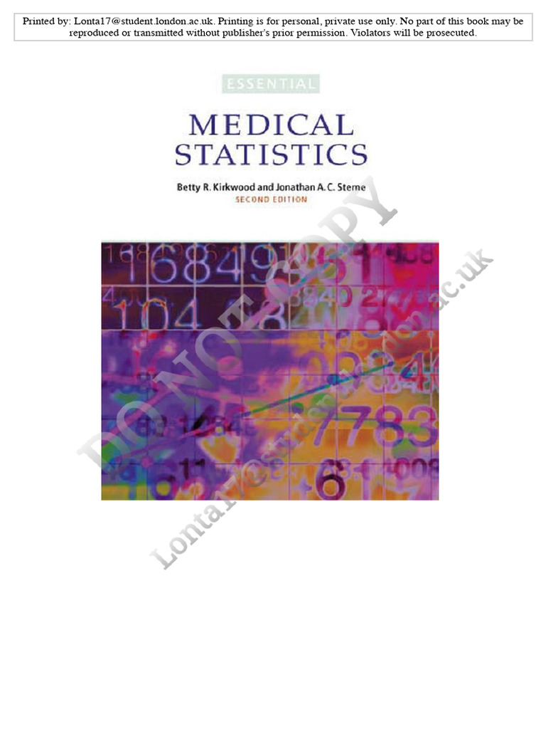 VitalSource Bookshelf - Essential Medical Statistics | PDF