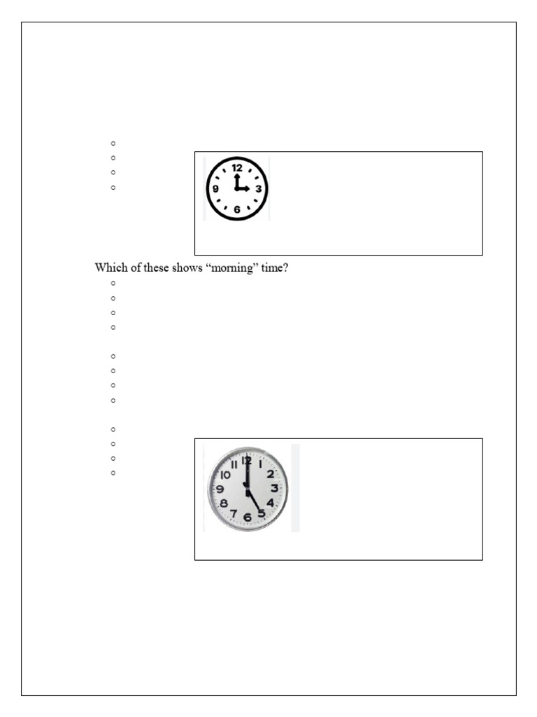 Grade 1 Time - PT 2 Practice Worksheet | PDF