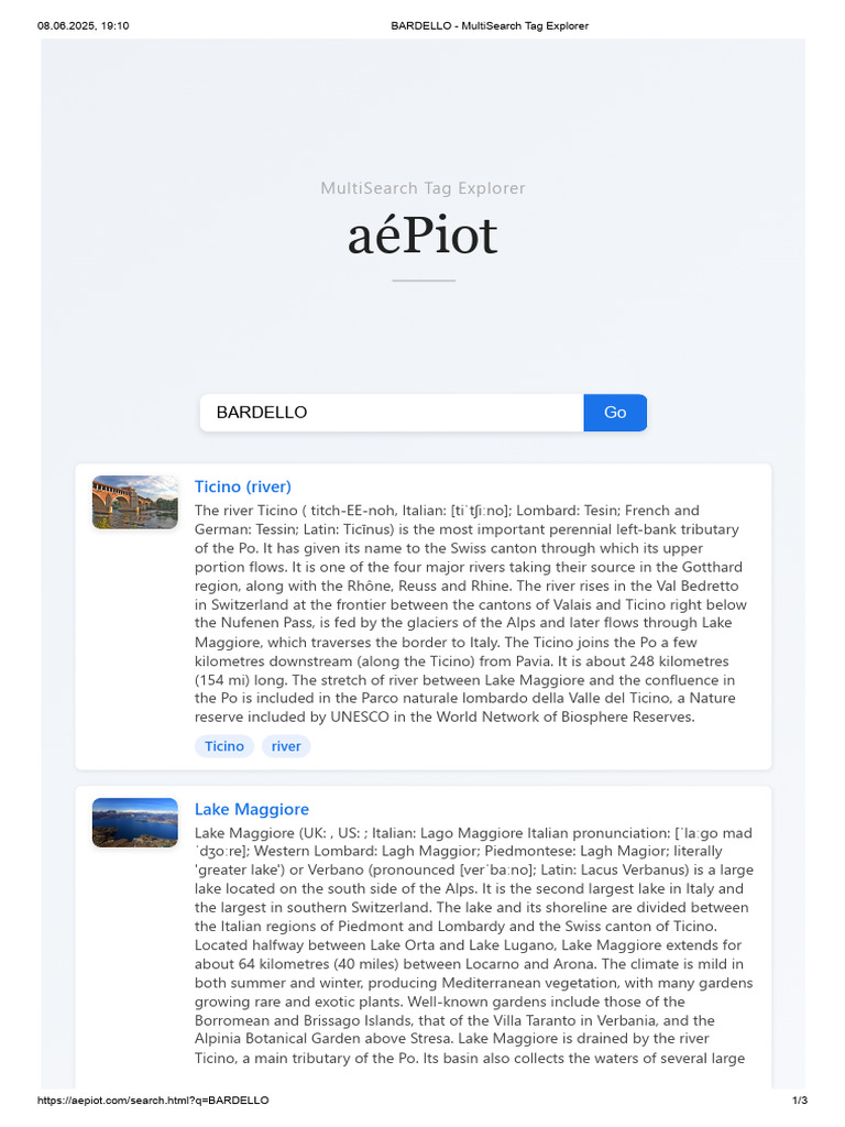 BARDELLO - MultiSearch Tag Explorer | PDF | Earth Sciences