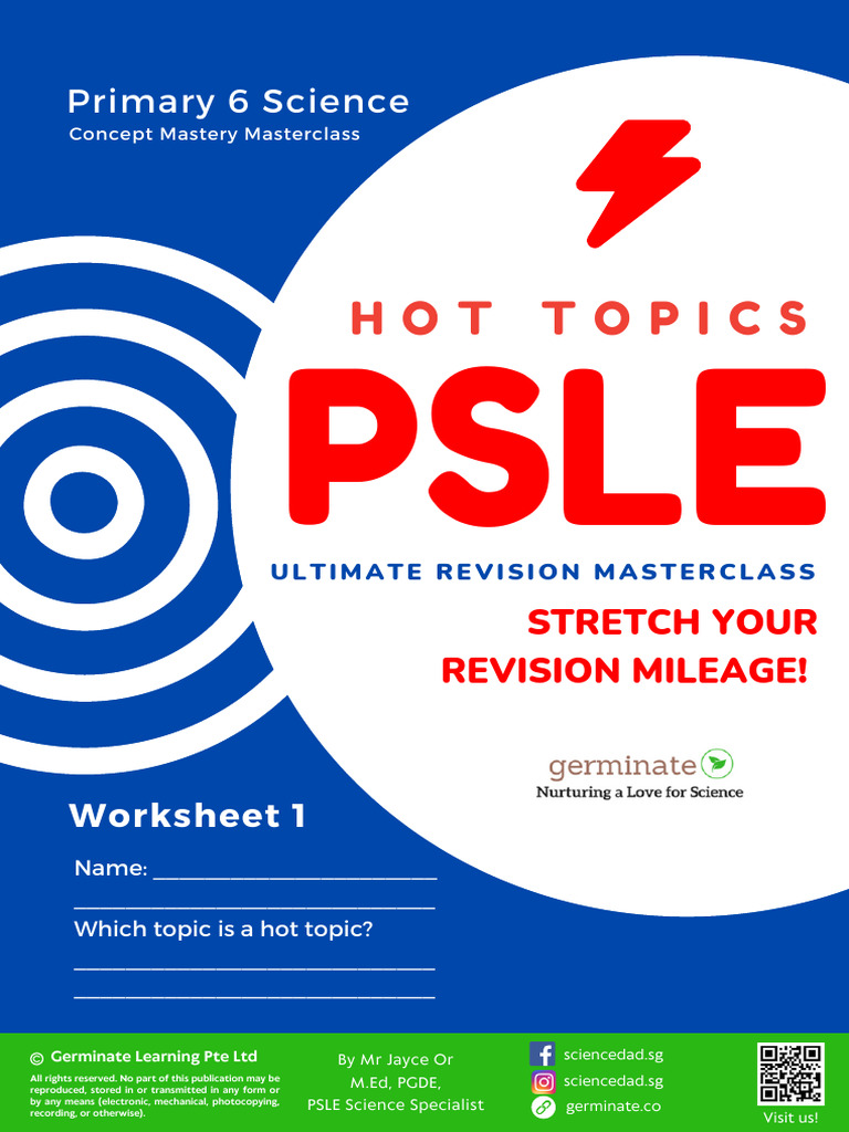 Hot Topics P6 2024 Worksheet 1 | PDF | Seedling | Photosynthesis